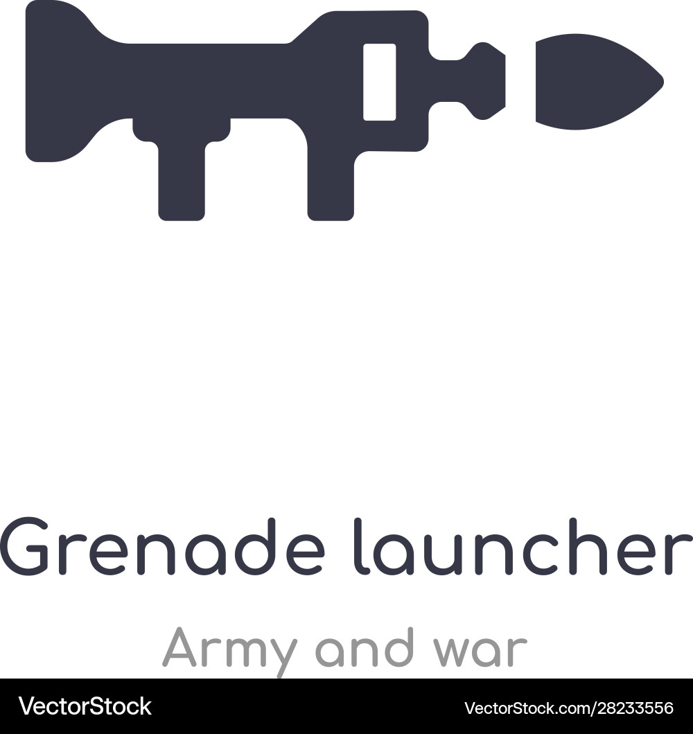 Grenade launcher icon isolated grenade launcher Vector Image