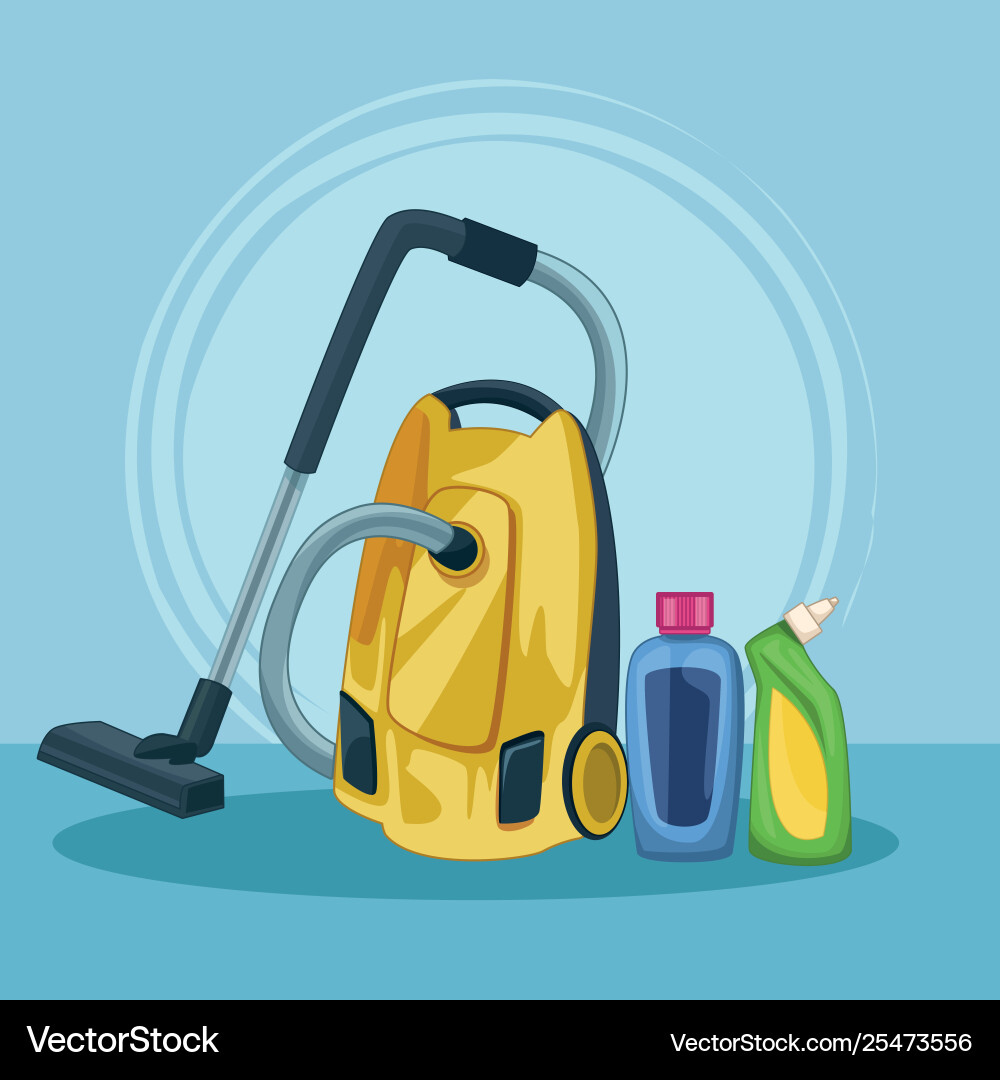 Housekeeping cleaning cartoon Royalty Free Vector Image