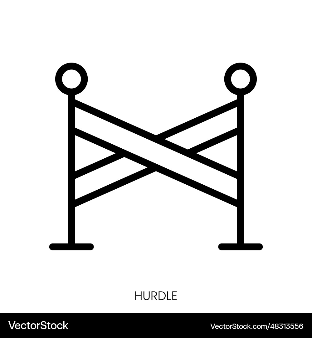 Hurdle icon line art style design isolated on Vector Image