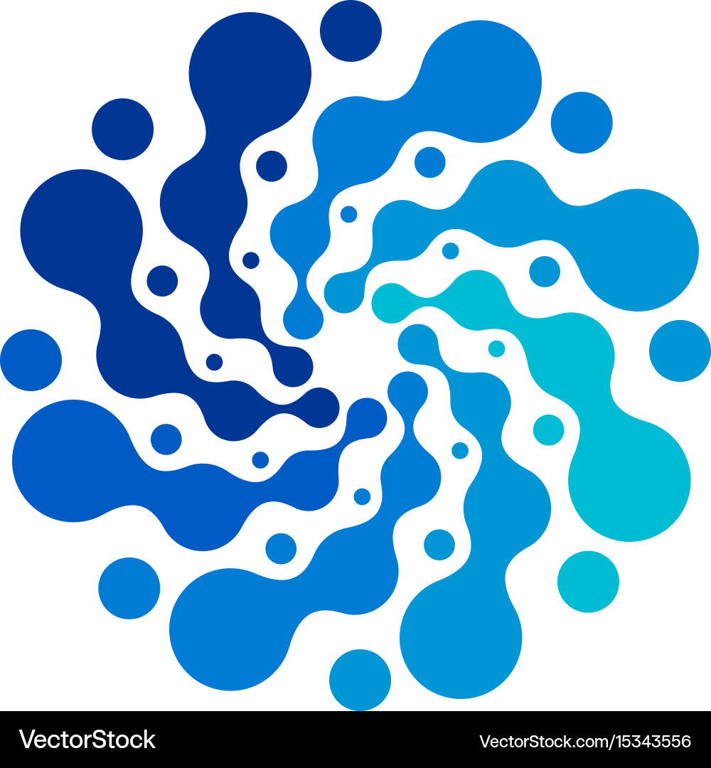 Isolated abstract round shape blue color logo Vector Image