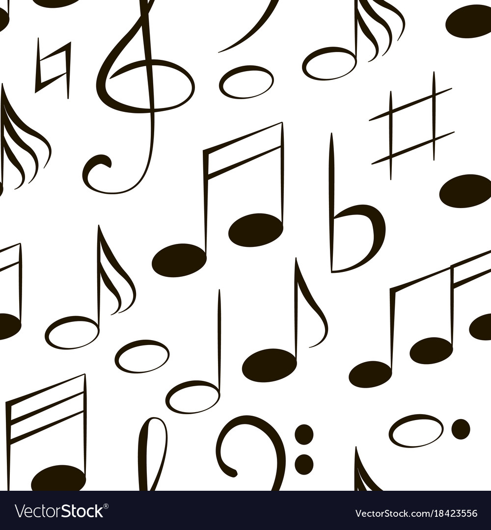 Musical notes pattern Royalty Free Vector Image