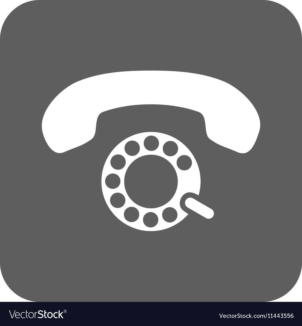Pulse dialing flat squared icon Royalty Free Vector Image