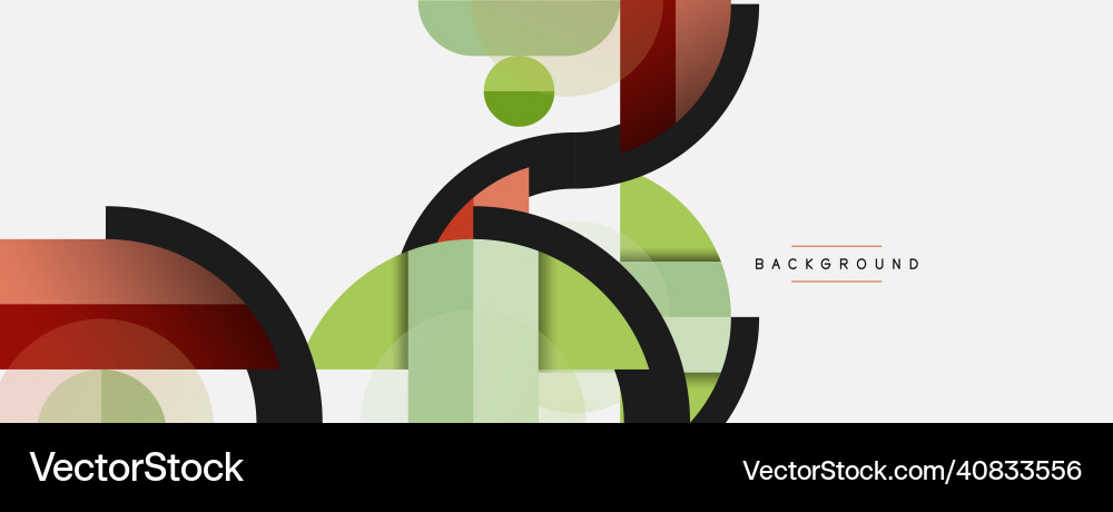 Round geometric shapes lines and circles Vector Image