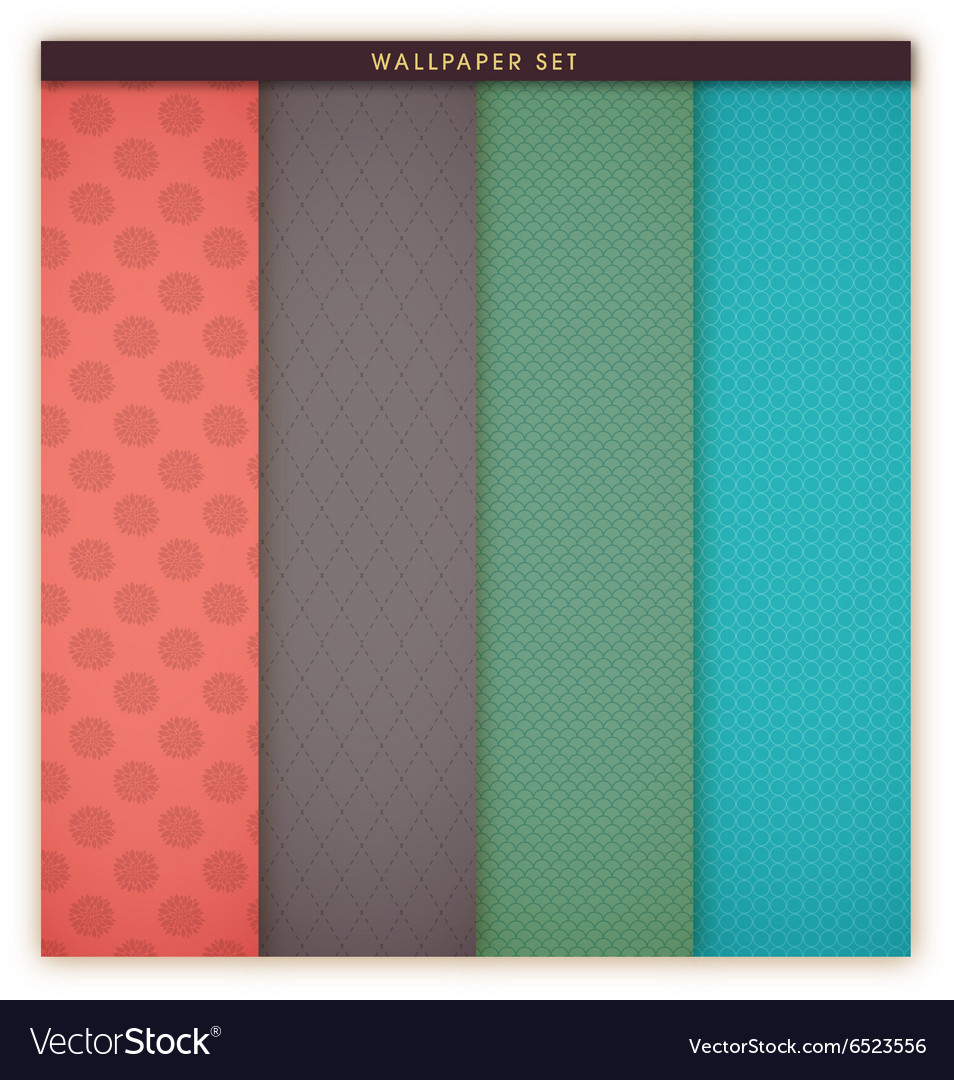 Wallpaper texture and patterns set Royalty Free Vector Image
