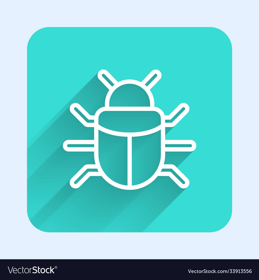 White Line System Bug Concept Icon Isolated With Vector Image