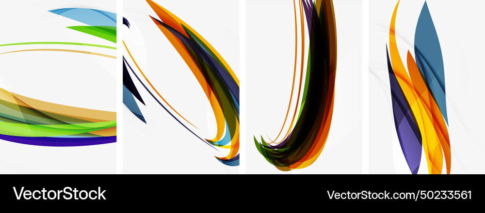 Abstract colorful wave posters for wallpaper Vector Image