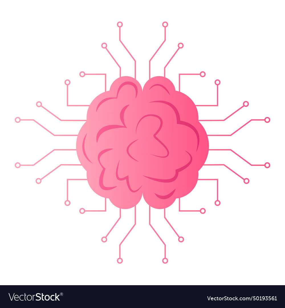 Brain microchip Royalty Free Vector Image - VectorStock