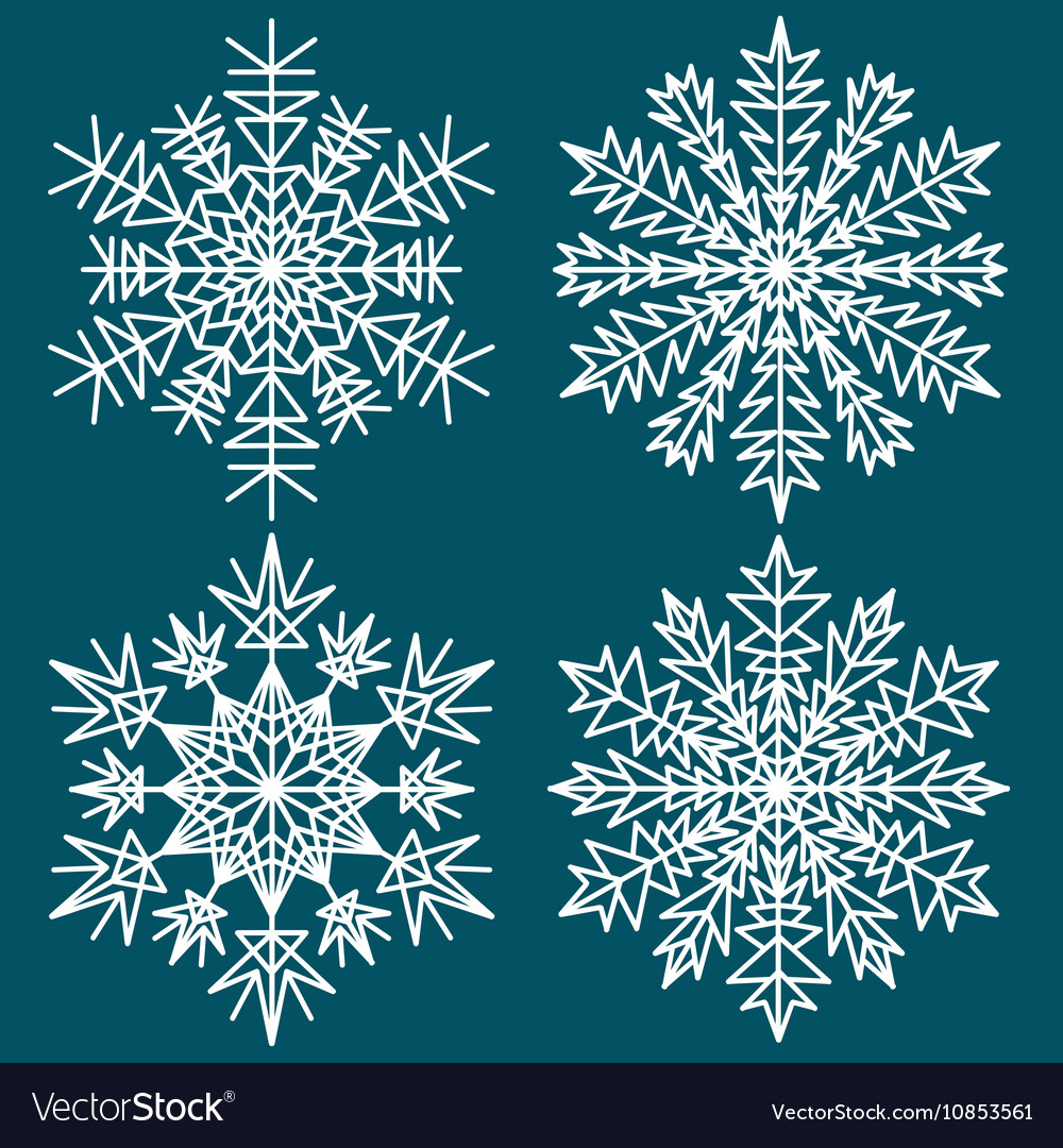 Decorative abstract snowflake Royalty Free Vector Image