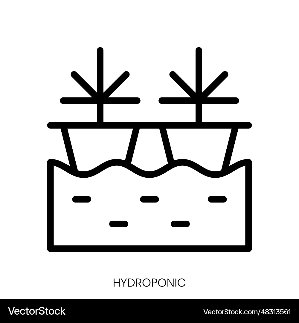 Hydroponic icon line art style design isolated on Vector Image