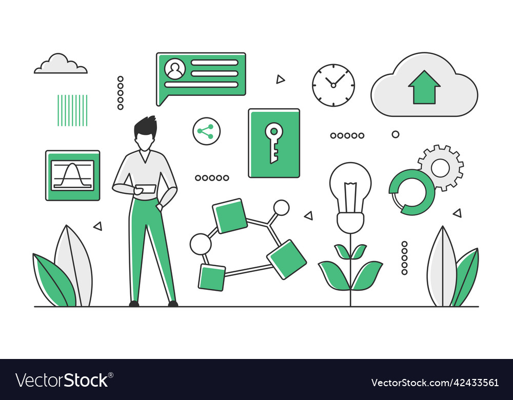 Protection security system Royalty Free Vector Image