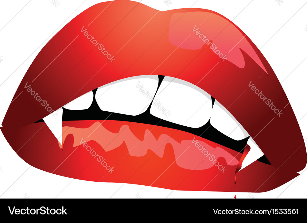 Vampire mouth Royalty Free Vector Image - VectorStock