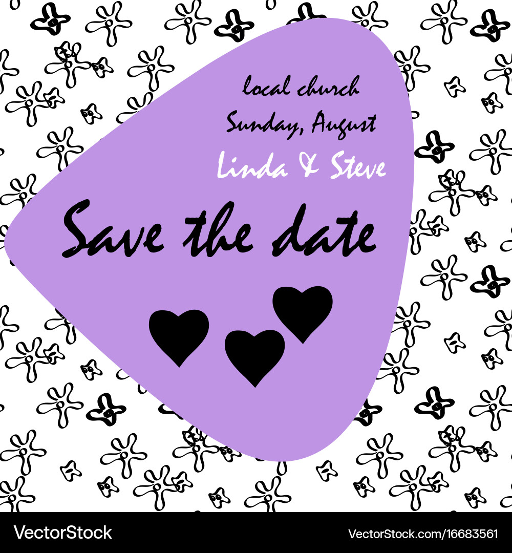 Wedding invitation card suite with flower Vector Image