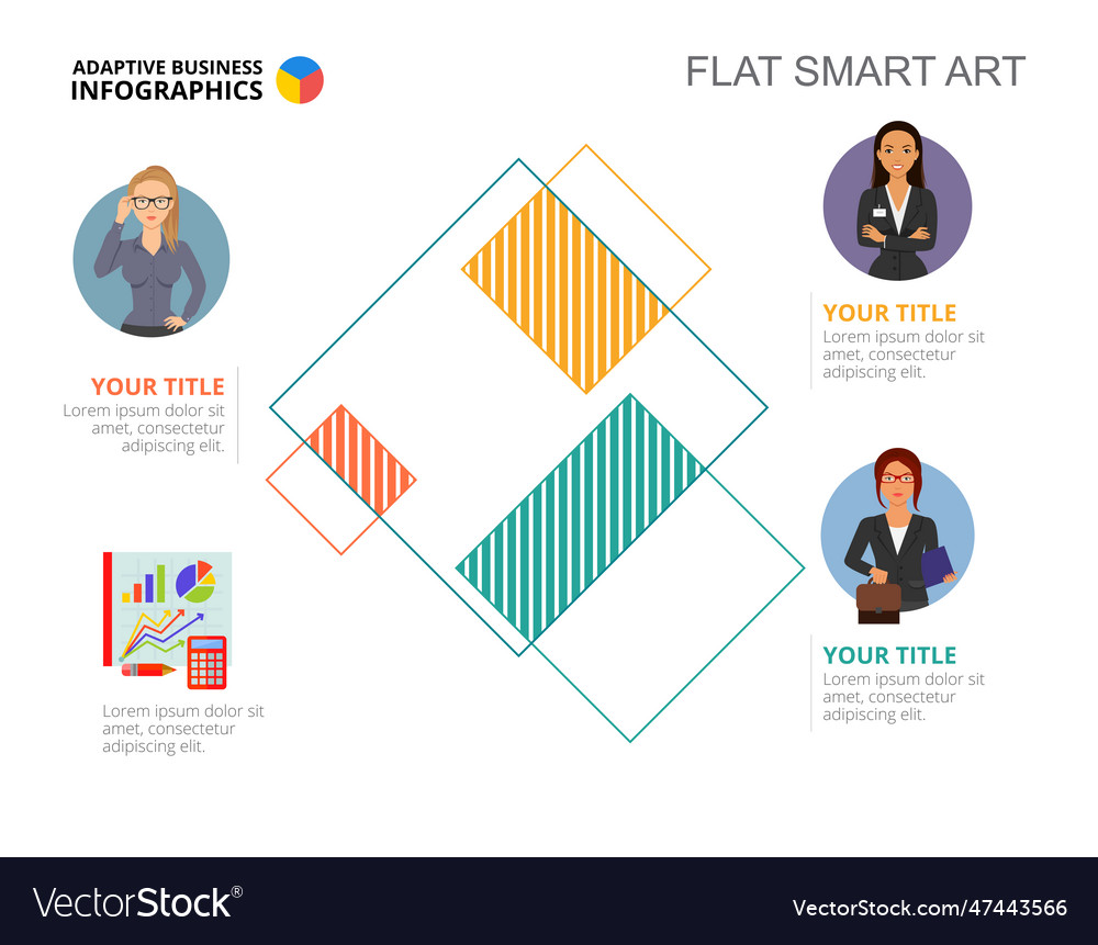 Analytics concept slide template Royalty Free Vector Image