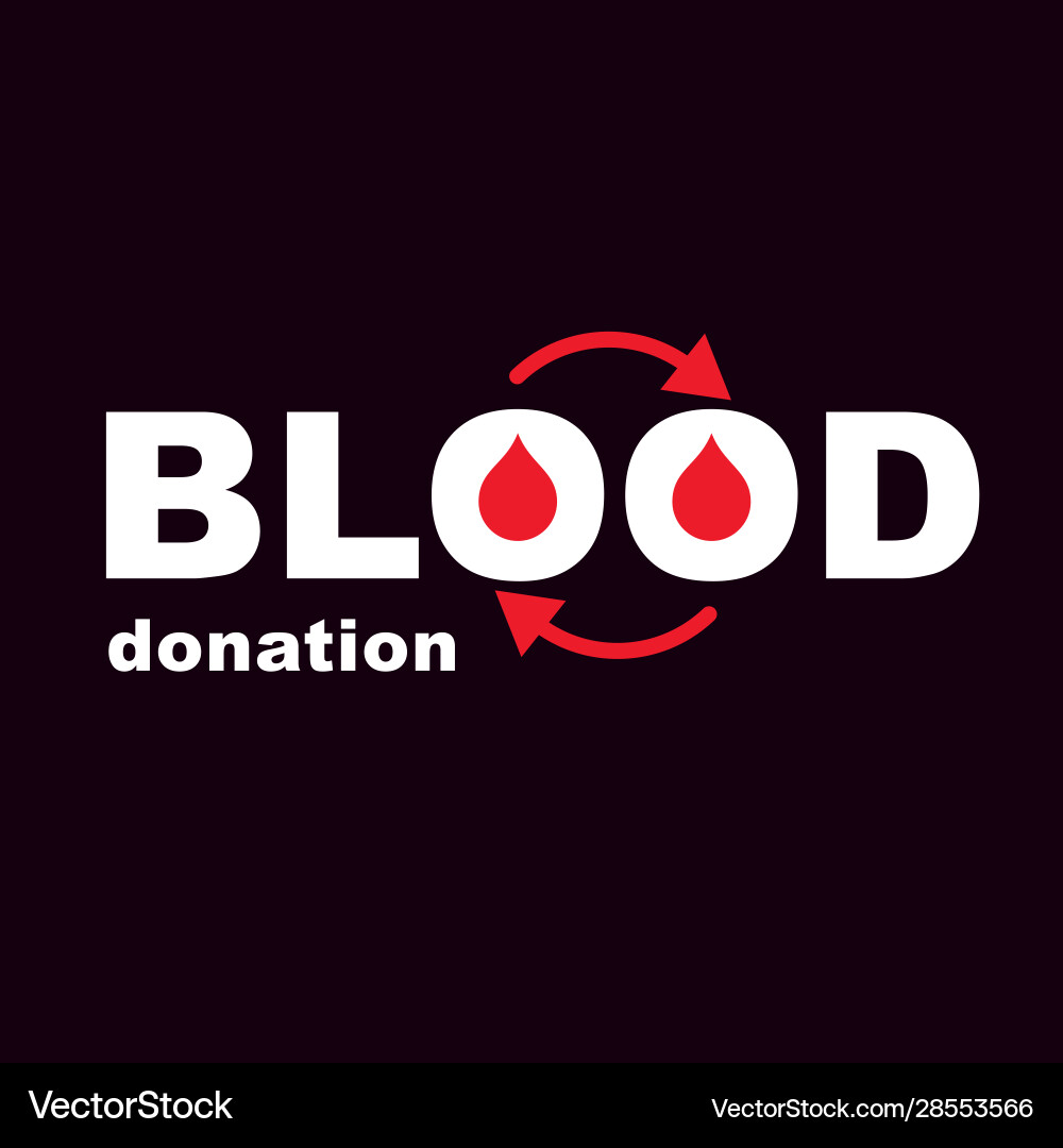 Blood donation symbol created with red Royalty Free Vector