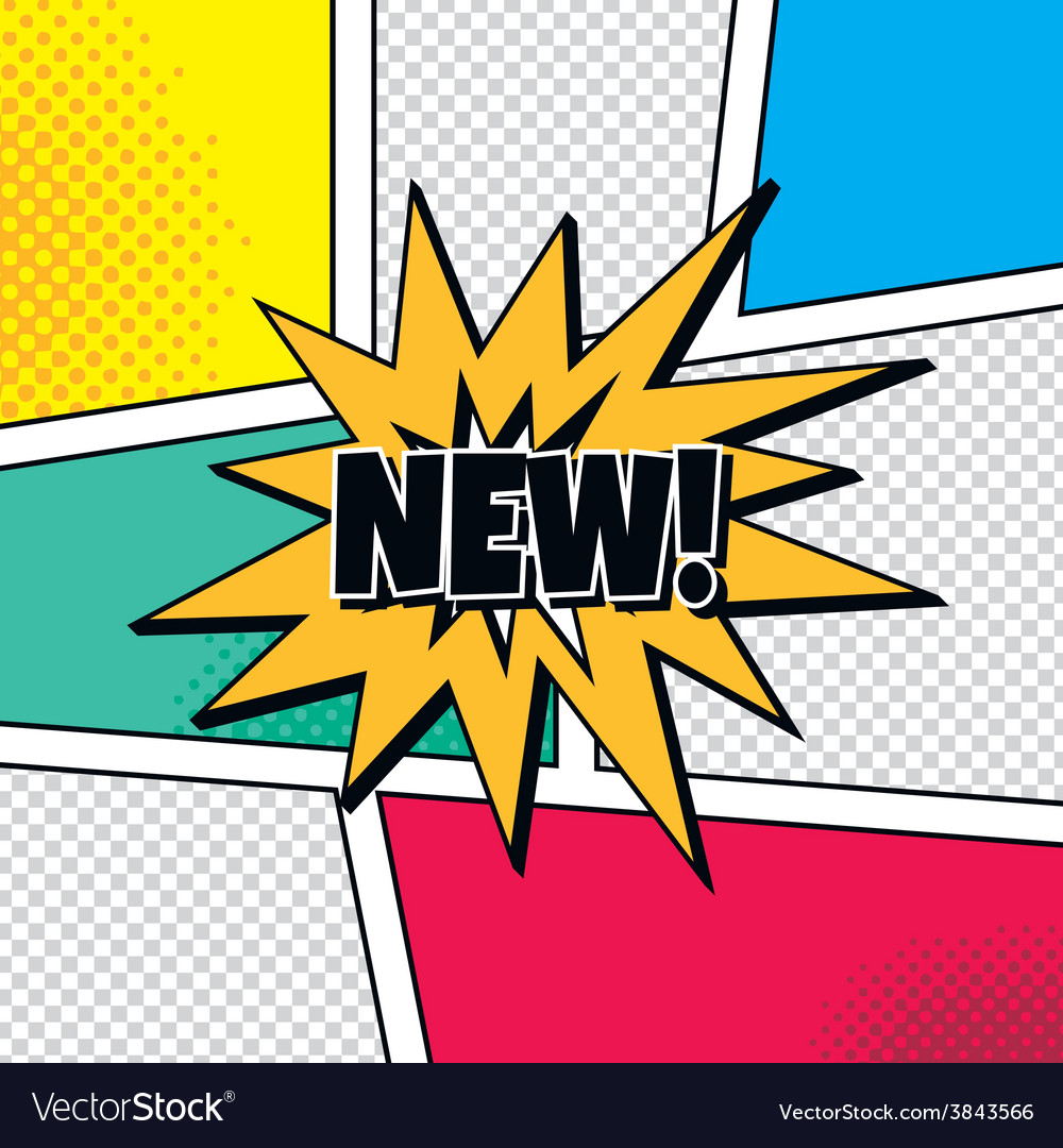 Cartoon theme comic template Royalty Free Vector Image