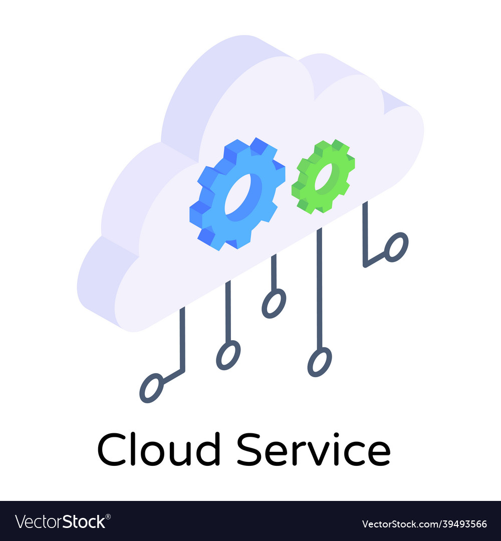 Cloud service Royalty Free Vector Image - VectorStock