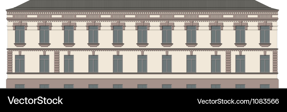 Facade of the building Royalty Free Vector Image