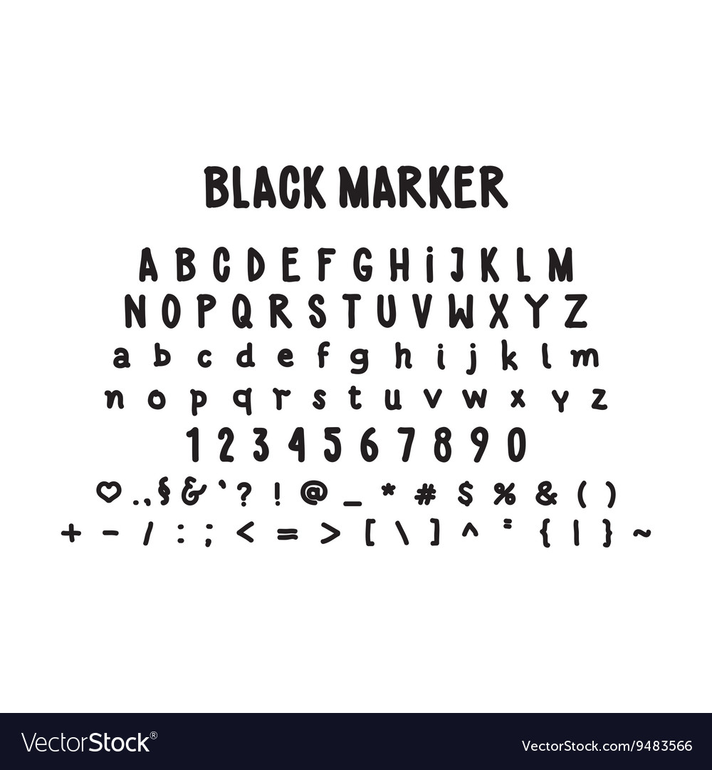 Font Royalty Free Vector Image - VectorStock