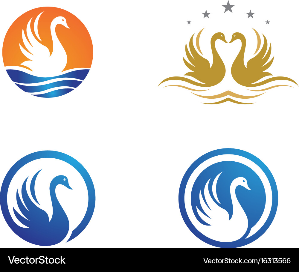 Goose logo template isolated sign symbol Vector Image