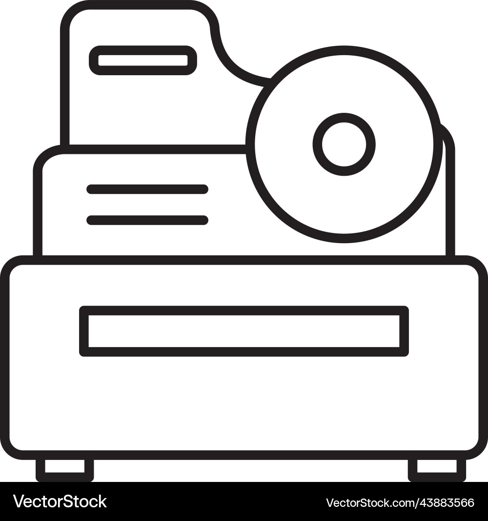 Meat slicer line art icon design template Vector Image