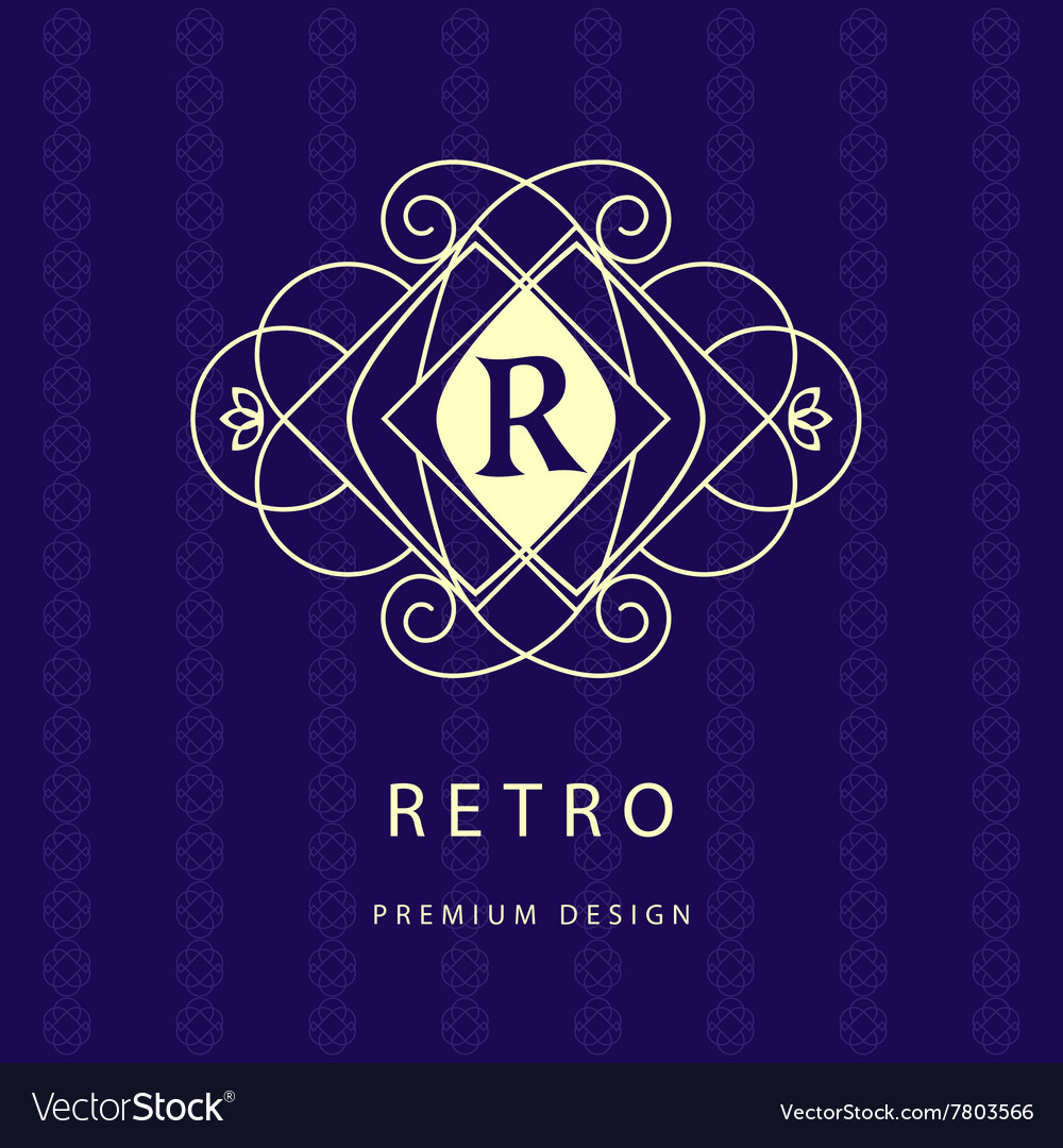 Monogram design elements graceful template Vector Image