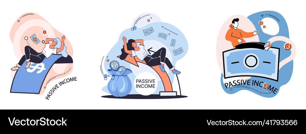 Passive income metaphor interest on deposits Vector Image