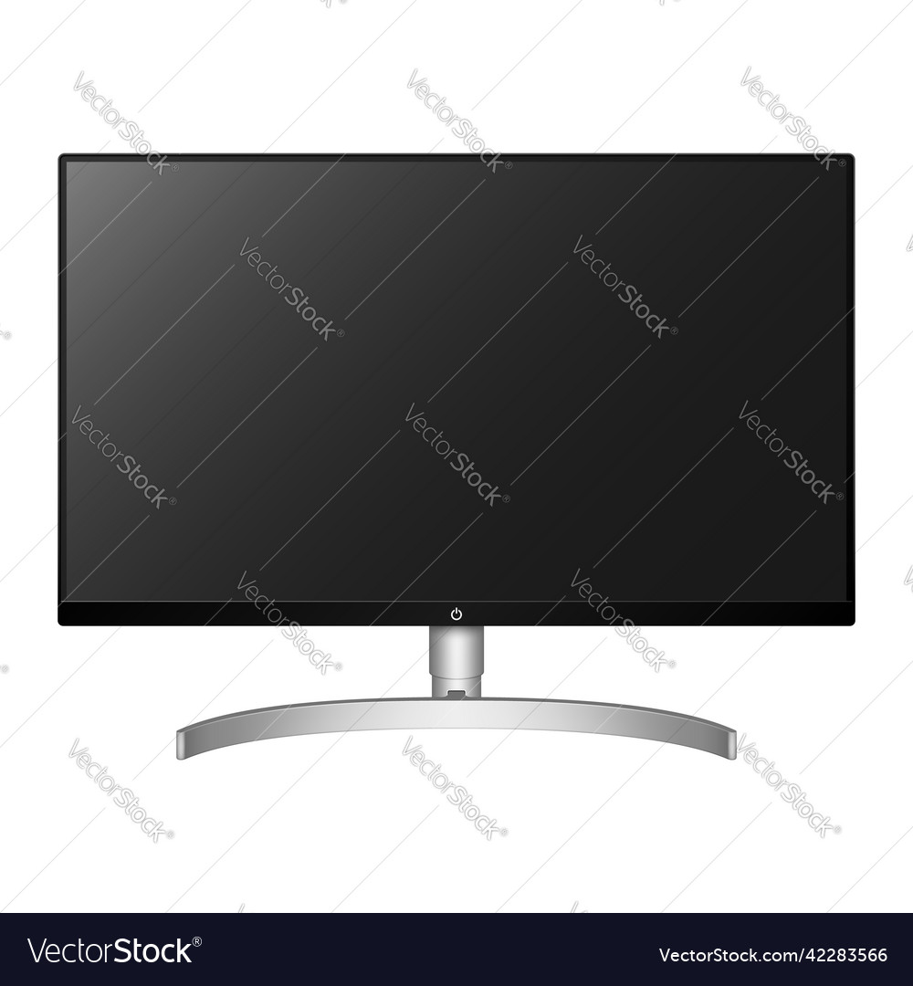 Realistic computer monitor screen Royalty Free Vector Image