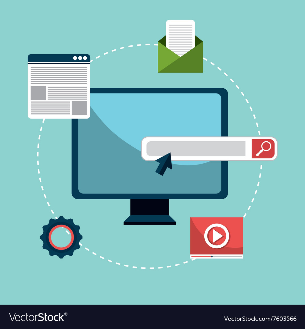 Search engine optimization design Royalty Free Vector Image