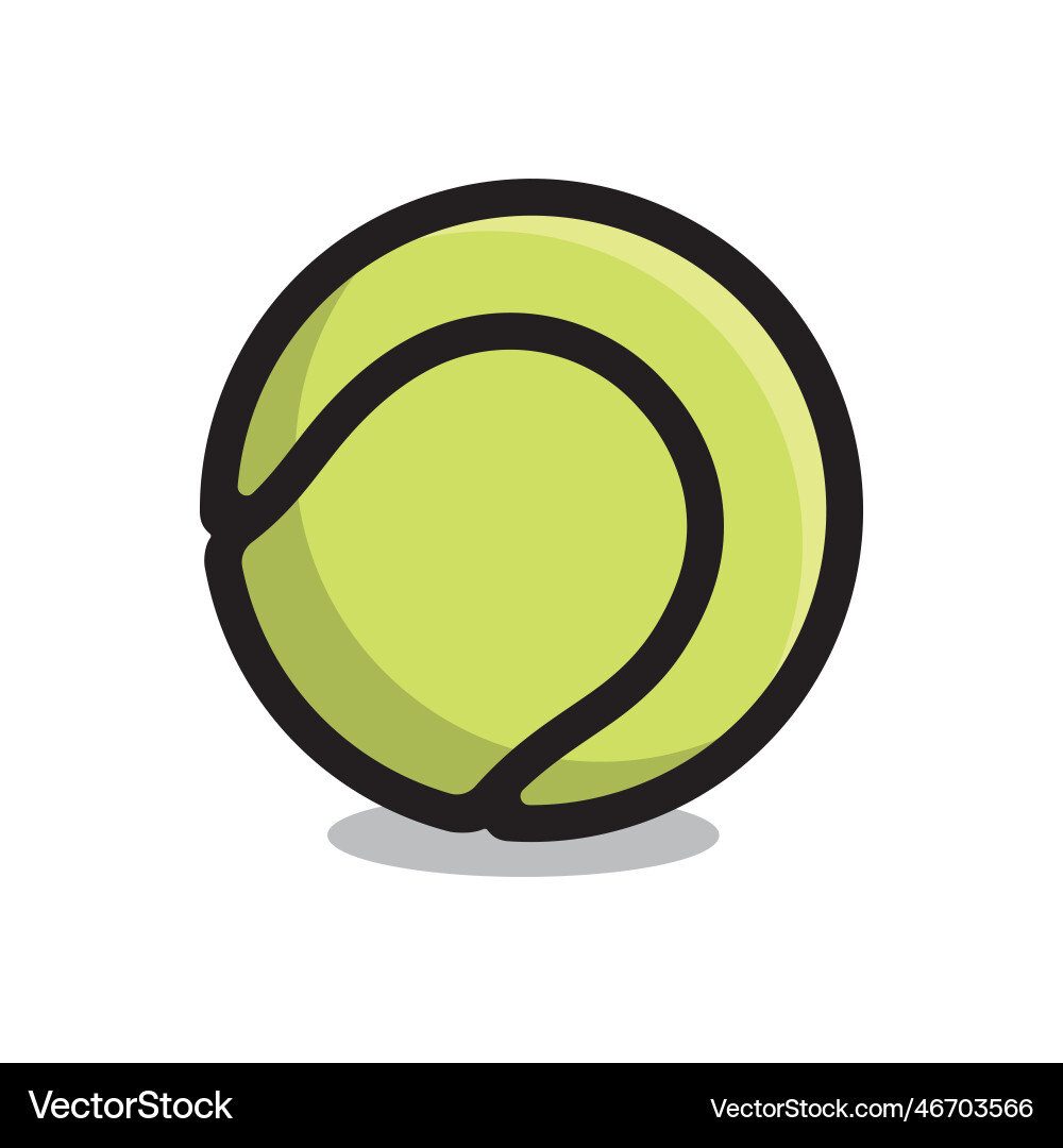 Tennis ball icon isolated Royalty Free Vector Image