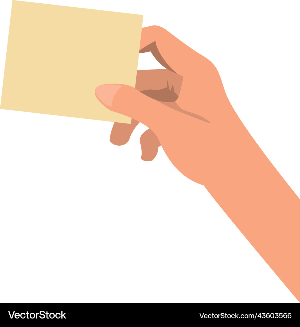 Voter hand with vote card Royalty Free Vector Image
