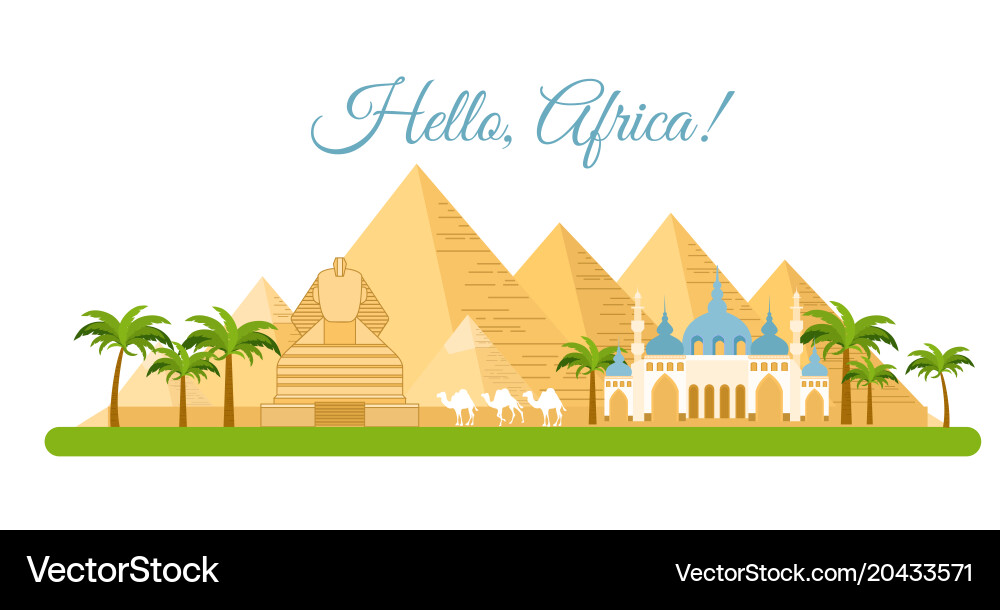 Africa travel concept Royalty Free Vector Image