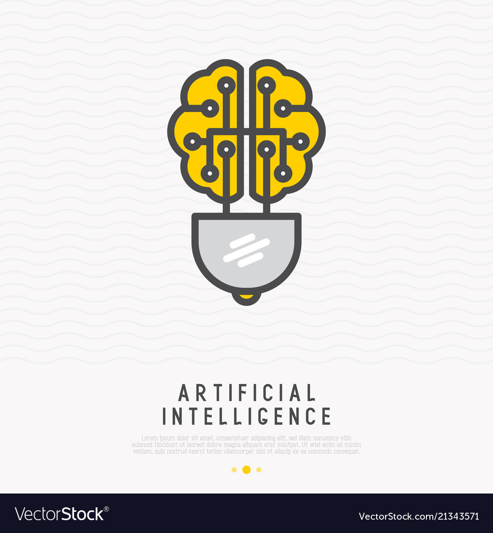 Artificial intelligence concept Royalty Free Vector Image