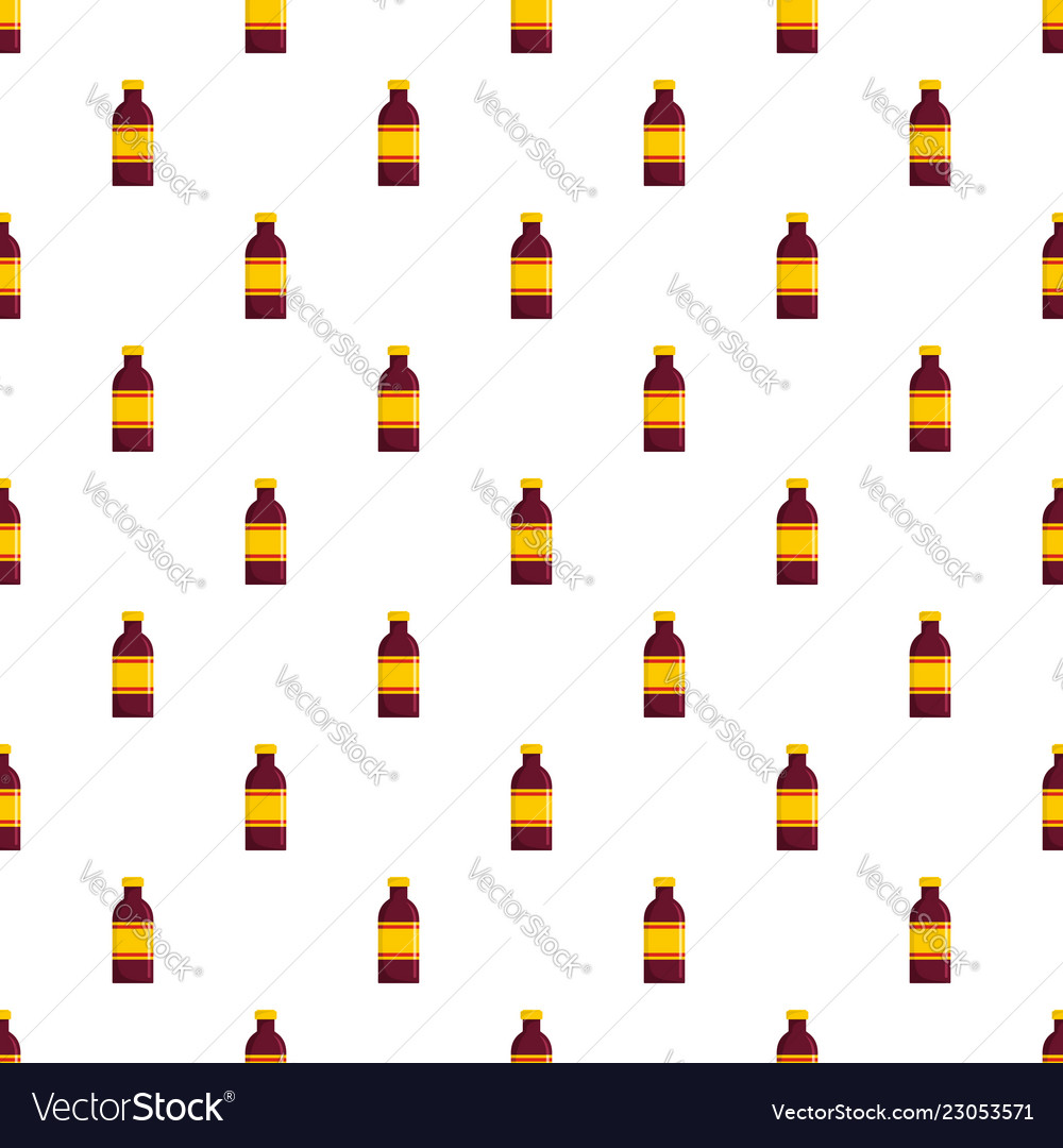 Beverage bottle pattern seamless Royalty Free Vector Image