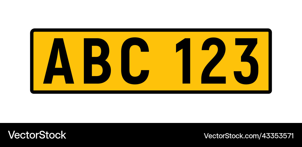 British uk car license plate template gb Vector Image