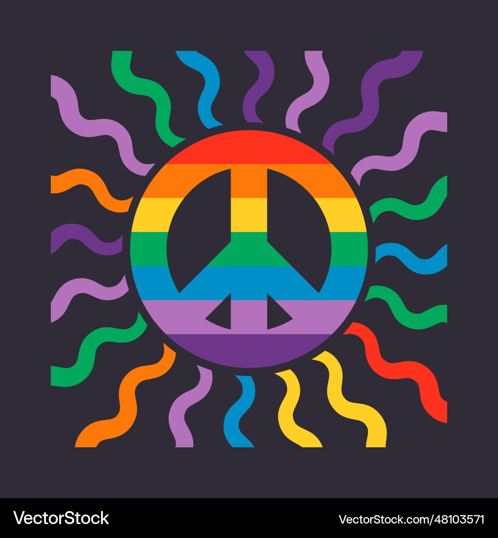Colorful symbol of peace Royalty Free Vector Image