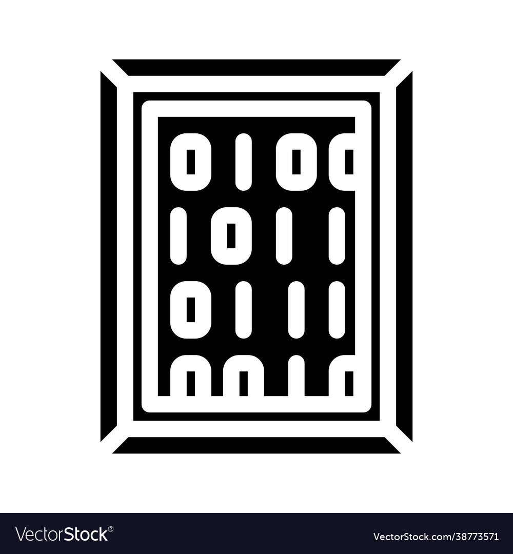 Digital picture glyph icon Royalty Free Vector Image