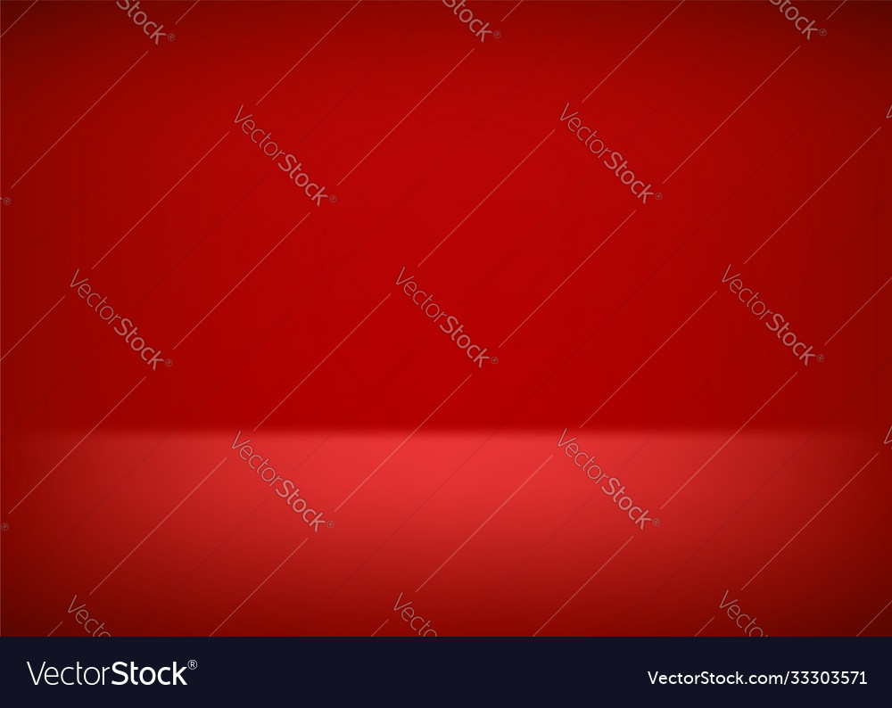 Empty stage red background for presentation Vector Image
