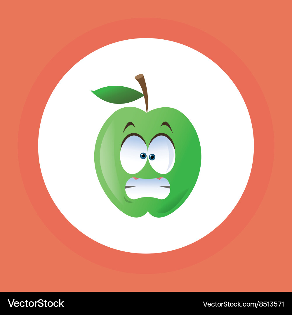 Flat of cartoon face design Royalty Free Vector Image
