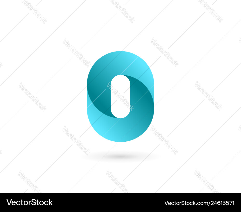 Letter o number 0 logo icon design template Vector Image