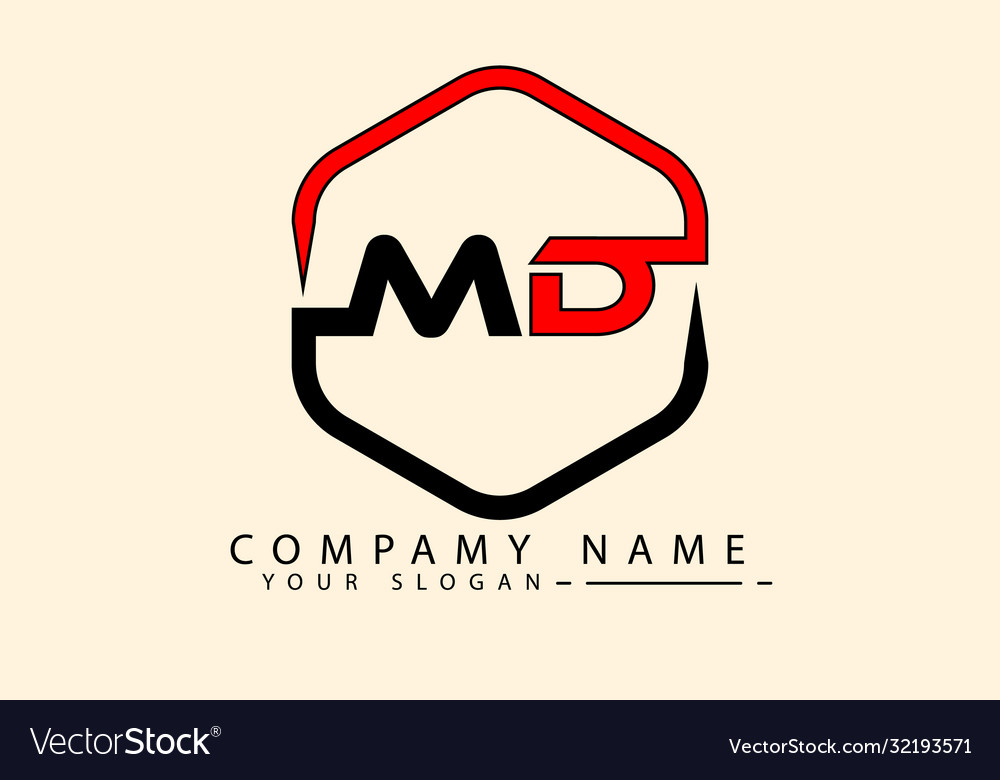 Md logo Royalty Free Vector Image - VectorStock