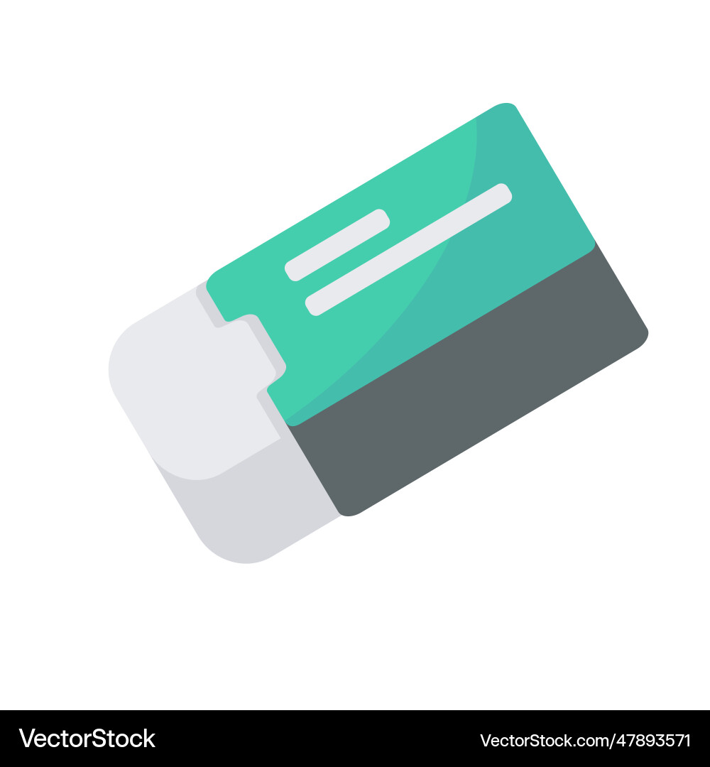 Pencil eraser school supplies welcome Royalty Free Vector