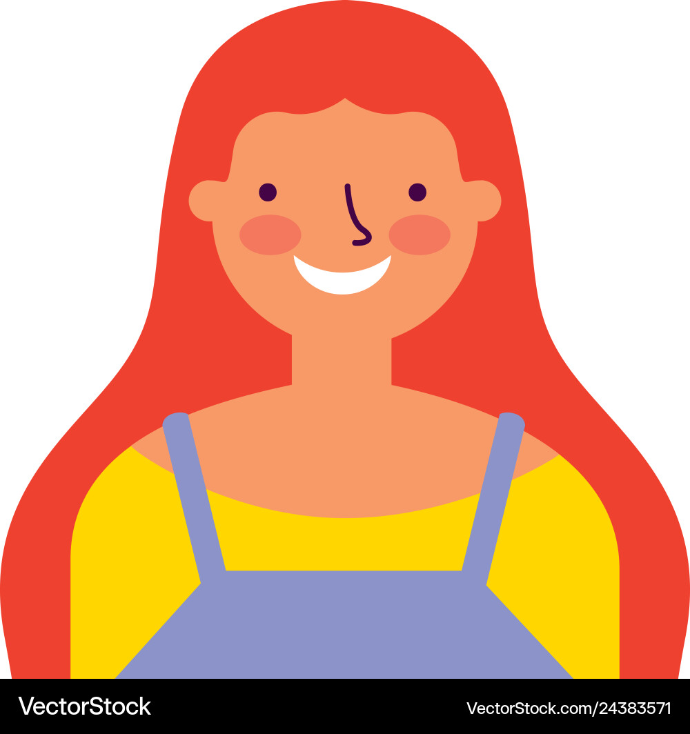 Portrait woman on white background Royalty Free Vector Image