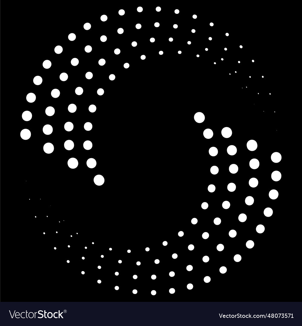 Trendy halftone circular dot pattern frame Vector Image