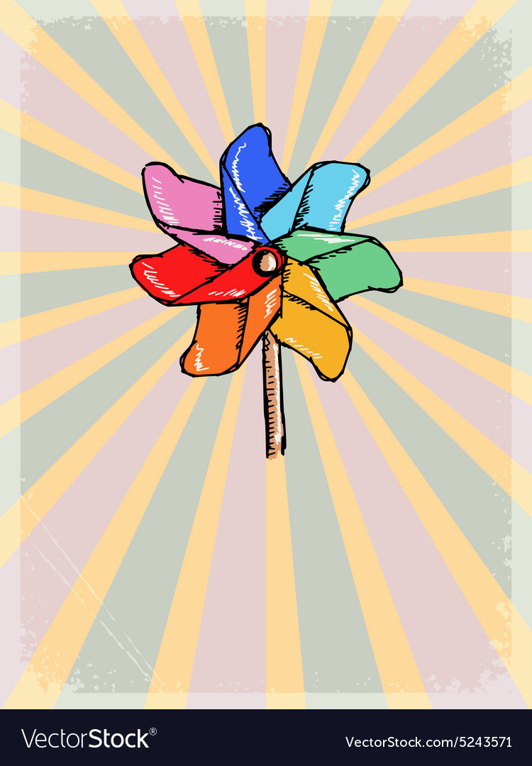 Windmill colours Royalty Free Vector Image - VectorStock