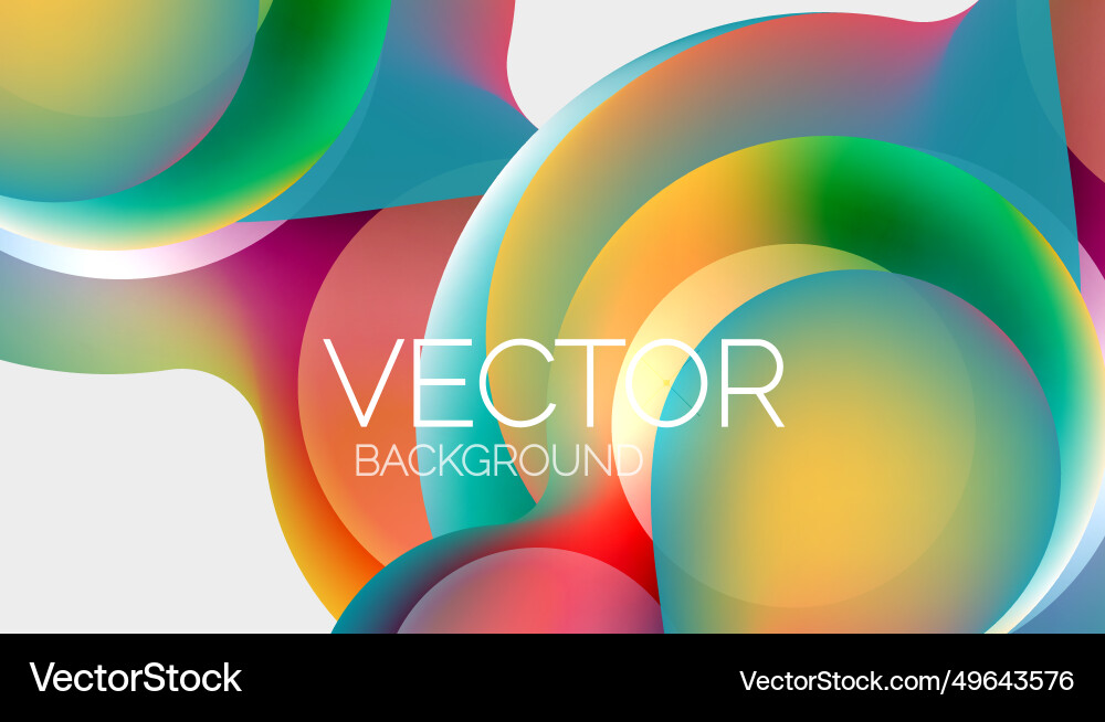 Beautiful flowing round shapes and circles Vector Image