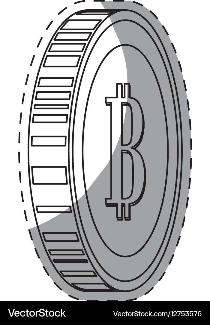 Coin with letter b money related icon image Vector Image