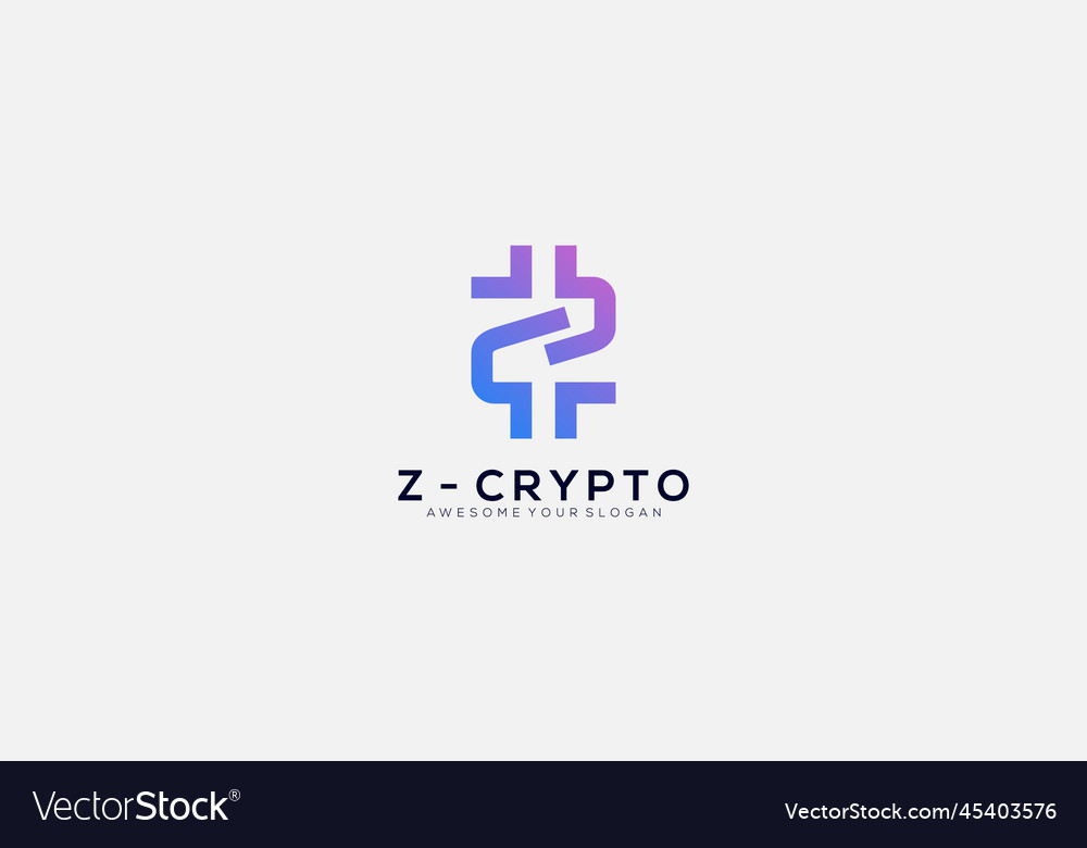 Crypto letter z design logo symbol color Vector Image Crypto letter z design logo symbol color Vector Image