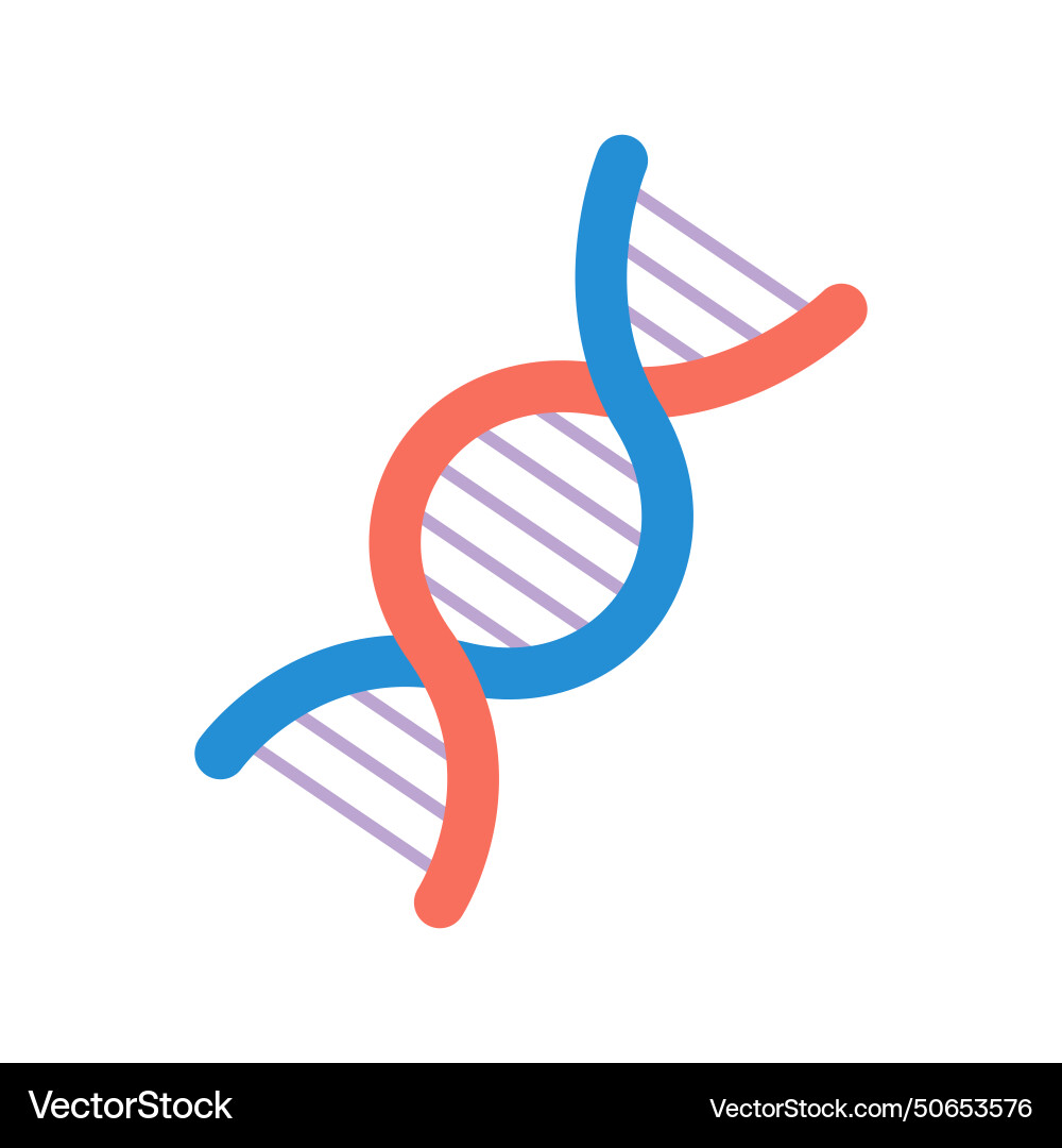 Dna helix icon simple icon spiral with genetic Vector Image