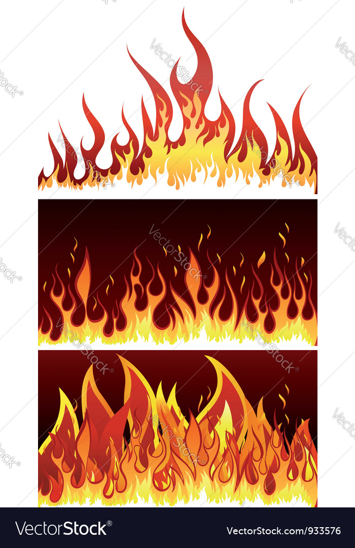 Fire backgr set Royalty Free Vector Image - VectorStock
