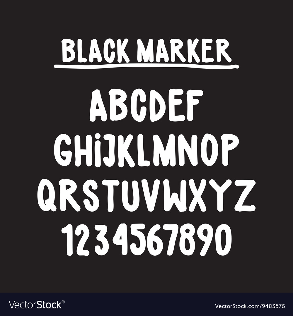 Font Royalty Free Vector Image - VectorStock